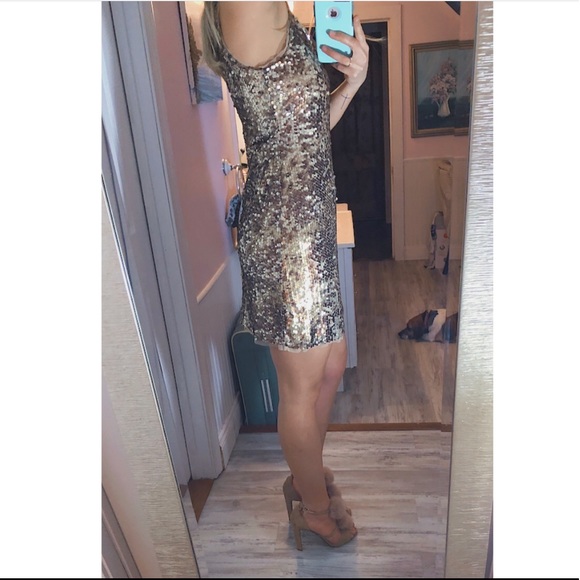 INC International Concepts | Dresses | Gold Sequin Inc Dress | Poshmark